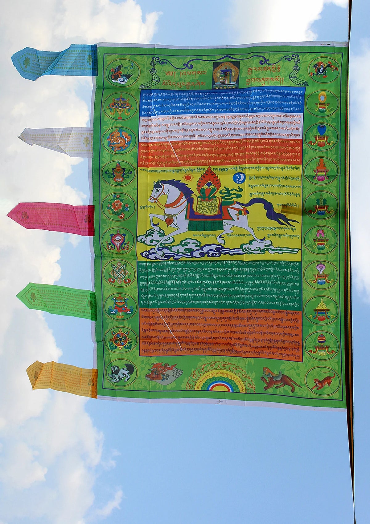Tibetan Windhorse Silk Banner Prayer Flags — BEADSJOY CRAFTS® Official